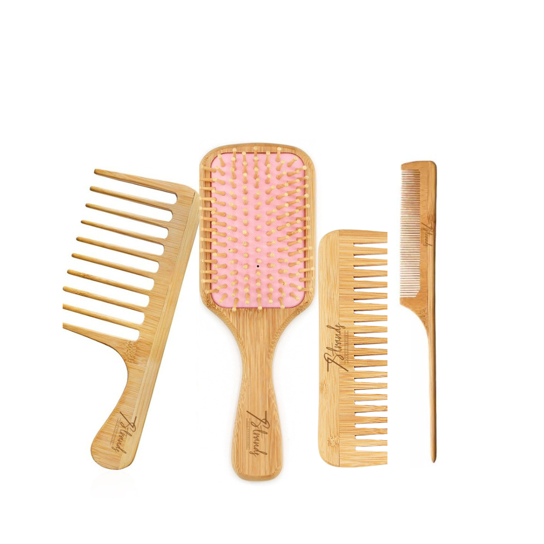 Bamboo Comb/Brush Set – 7Strands